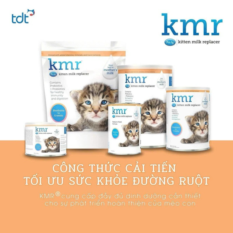 KMR milk powder 100g jar and can of pre-mixed water for pregnant cats ...
