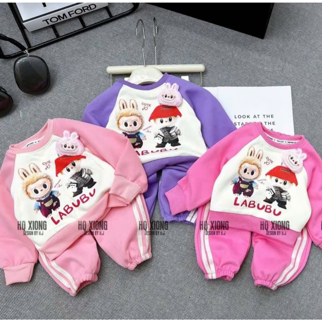 Labubu 2-skin felt long-sleeved clothing set with matching pants 9-27 ...