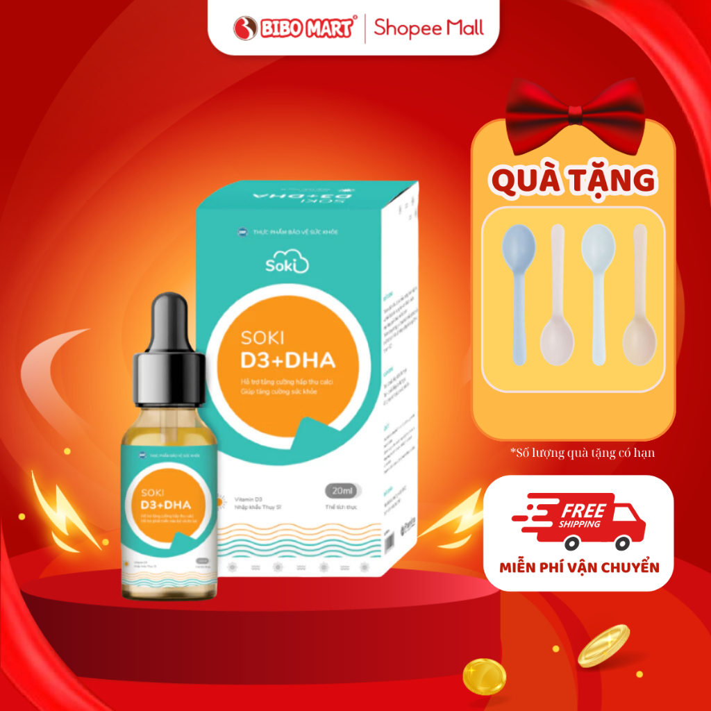 Soki D3 DHA Syrup Helps Babies Absorb Calcium, Develop Brain, Enhance ...