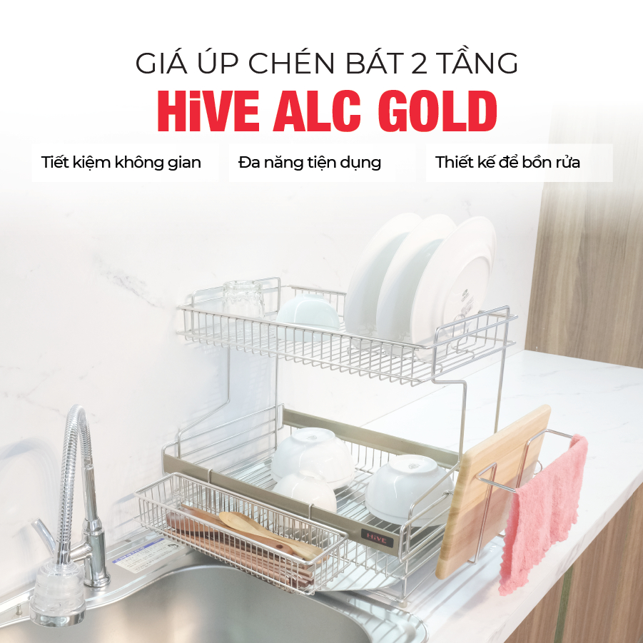 Hive ALC 2-tier Korean high-quality 304 stainless steel dish rack ...