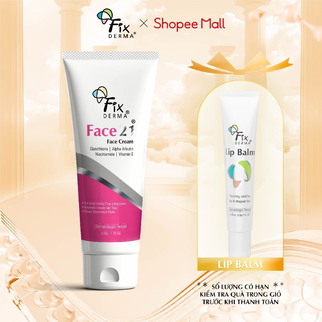 Fixderma Face21 Face Cream Whitening Moisturizer Helps Whiten and Even Skin Tone 50g - Hung Loi ...