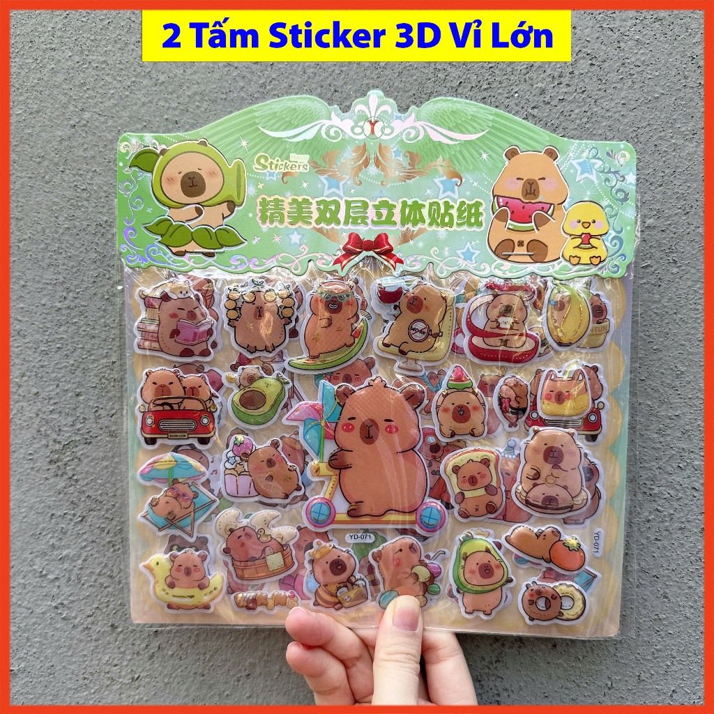 Large blister 3D stickers, set of decorative stickers for notebooks ...