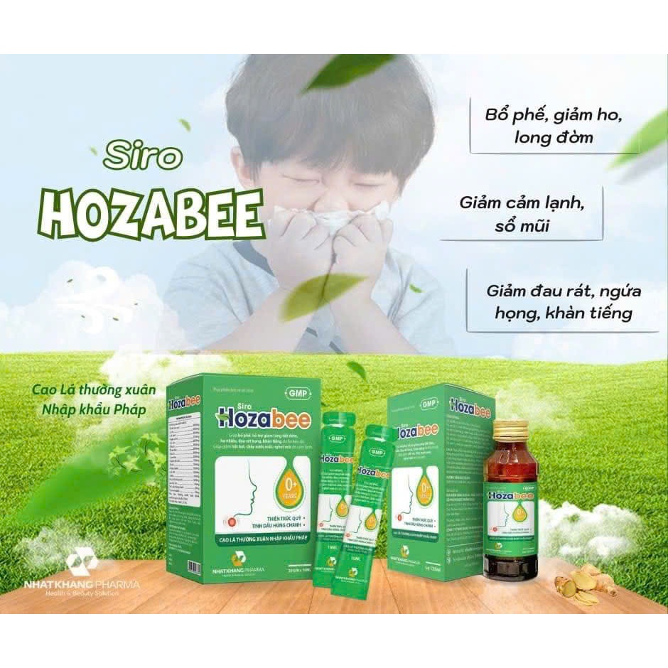 Hozabee syrup helps relieve cough, eliminate phlegm, sore throat, sore ...