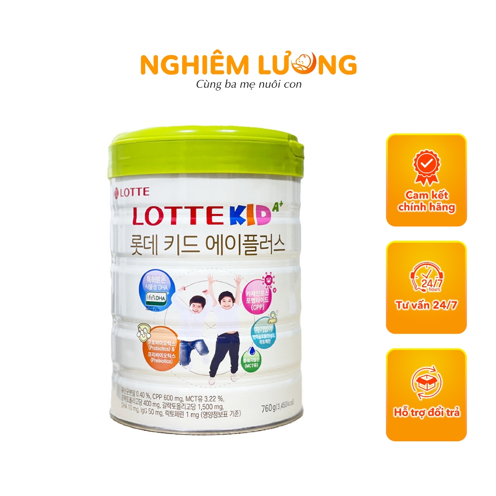 Lotte Kid A+ Korean Milk Helps Grow Height & Baby's Brain 760g Can ...