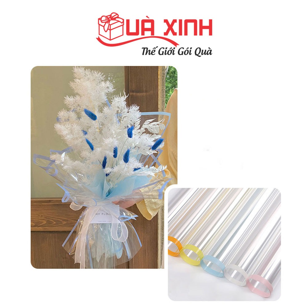 Transparent Glass Paper for Flower Wrapping with Clear Colored Border ...