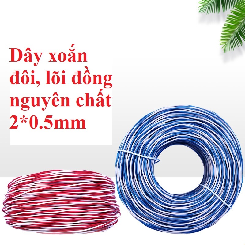 (3 meters) Double twisted 1-core 2*0.5mm pure copper wire, circuit ...