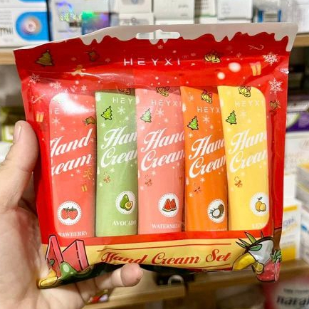 Set of 5 HEYXI Hand Cream with Fruit Extract Christmas Edition | Shopee ...