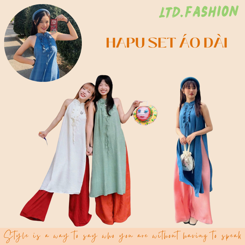 Ao Dai SET WITH COLLAR COLLECTION - LTD.FASHION - HAPU Ao Dai SET ...