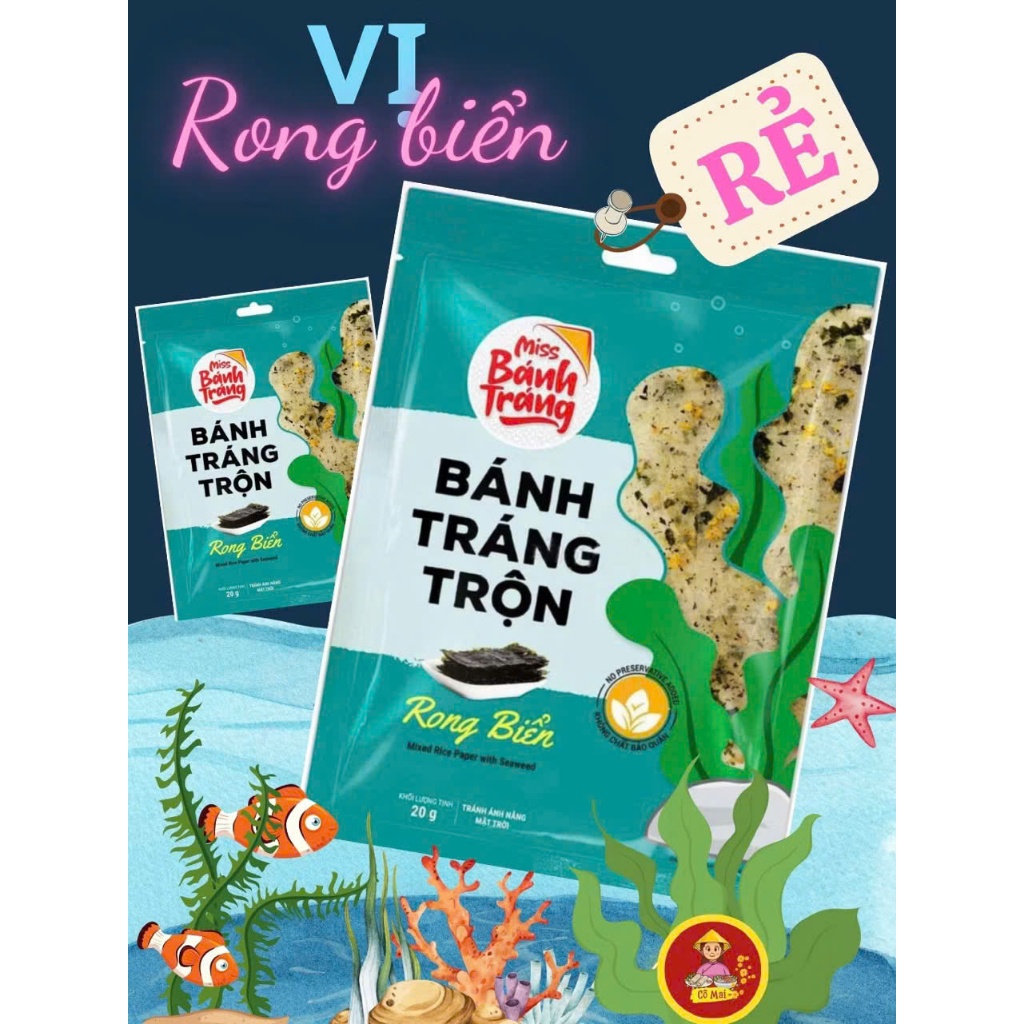 Miss Rice Paper Mixed with 6 Special Flavors Vinasnack Rice Paper (23g ...