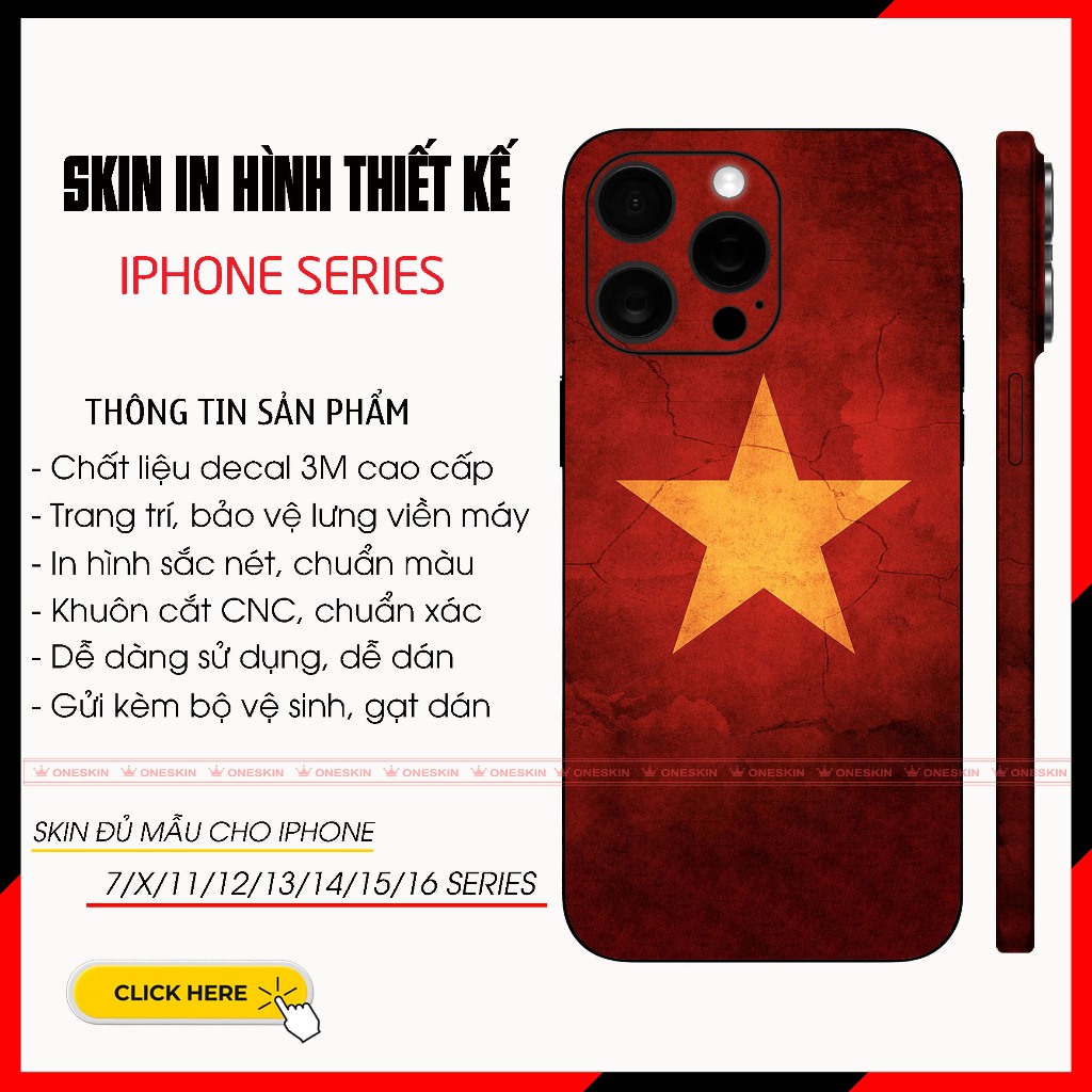 3m Skin Stickers Red Flag Yellow Star Back Border IPhone 7,8,X,11,12,13 ...