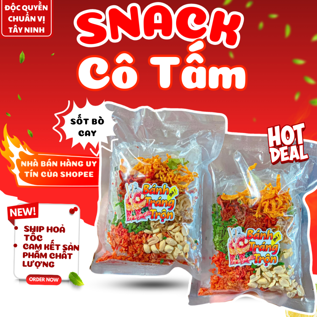 Rice rice paper mixed with six flavors, full topping, sate sauce ...