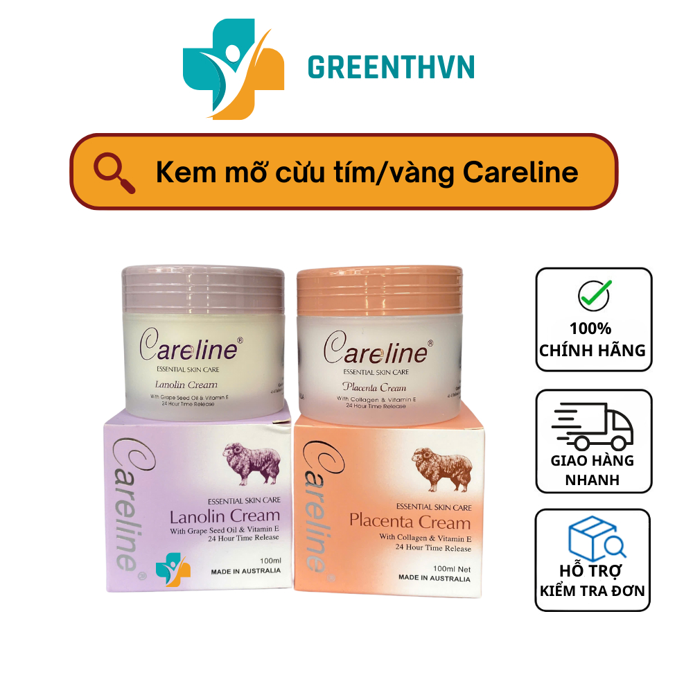 Careline Lanolin/Placenta Cream (purple), sheep Placenta (orange ...