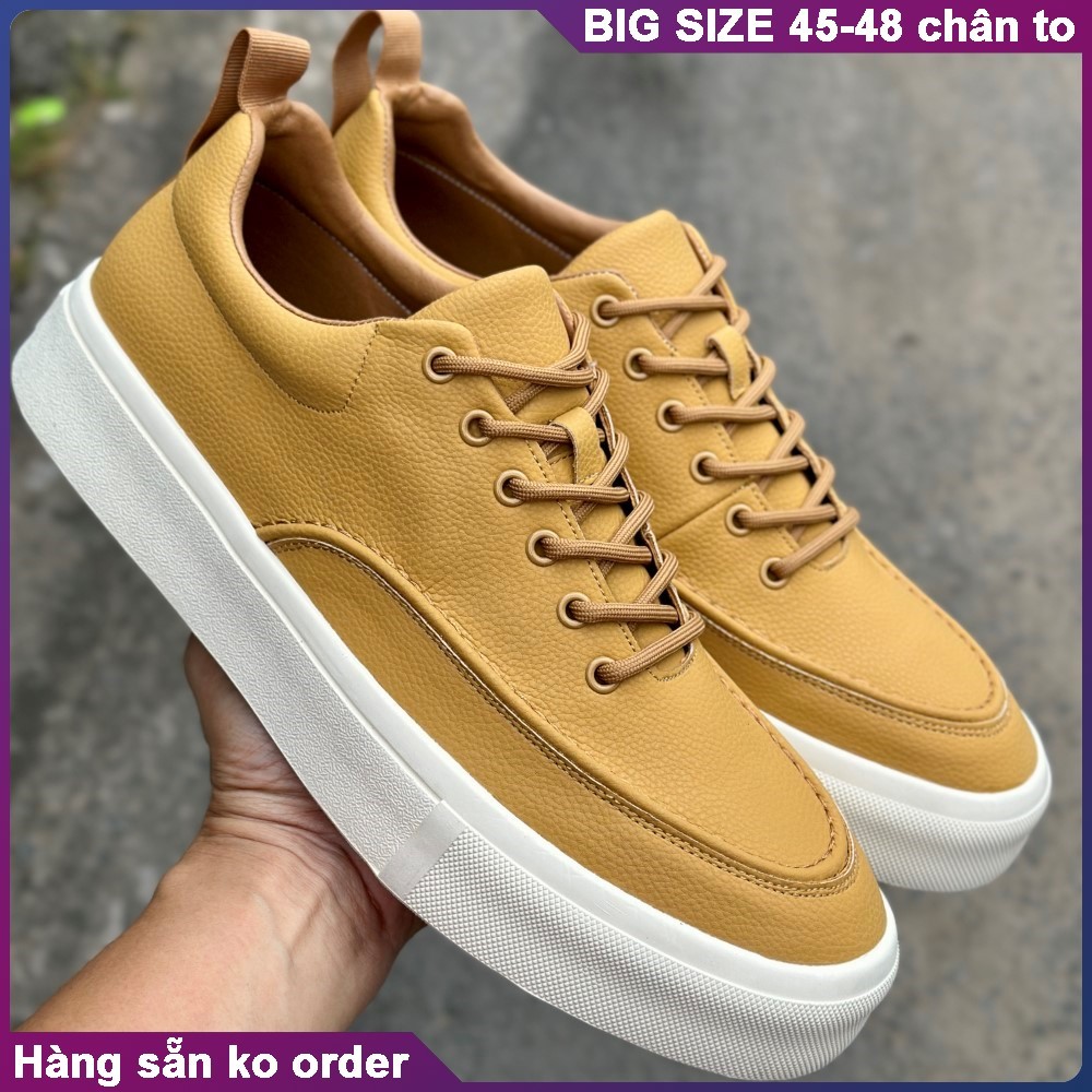 Genuine leather casual sneakers, big size sneakers 45 46 47 48 for men ...