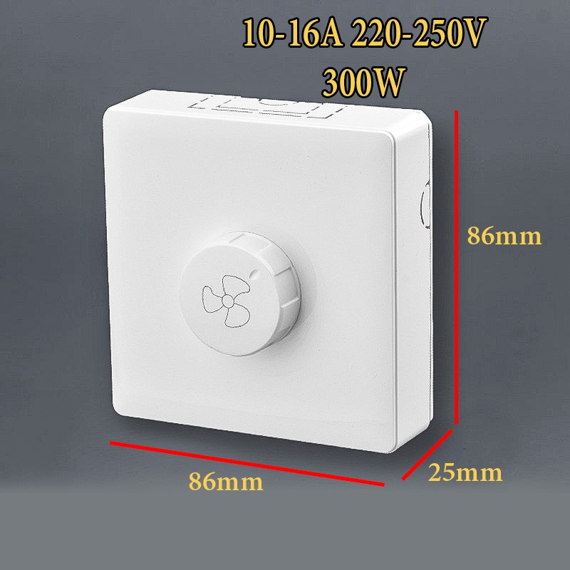 Speed Adjustment Switch for Ceiling Fans, Wall Fans of all kinds 16A ...