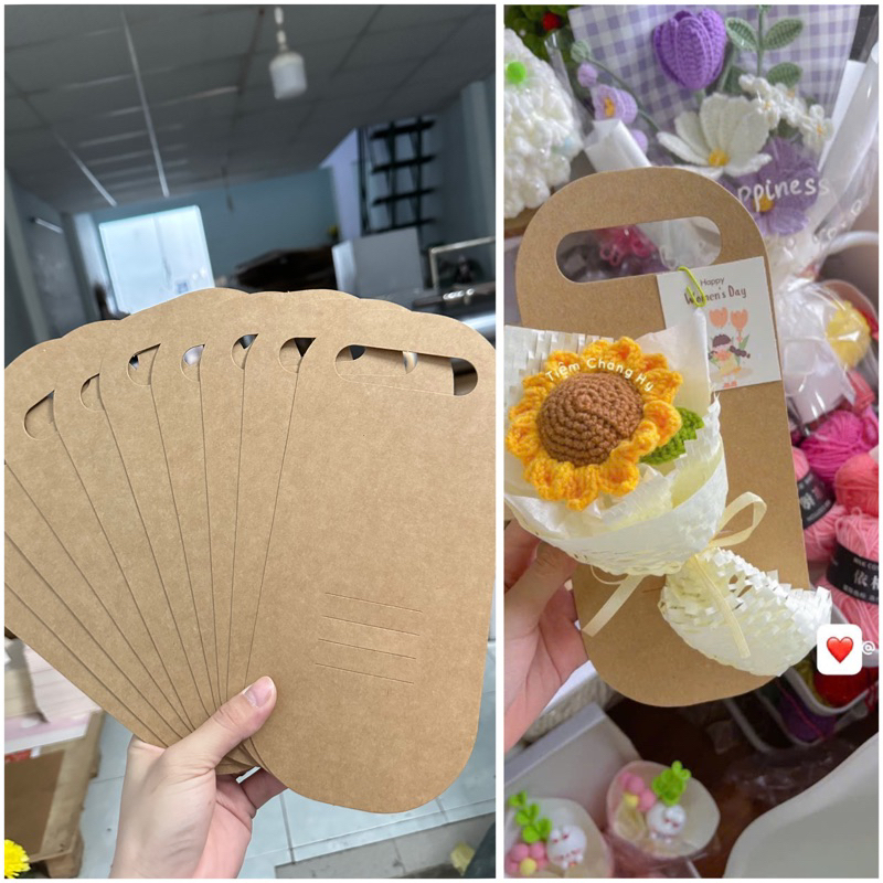 Pack of 50 kraft paper flower covers used as gifts and decorations for ...