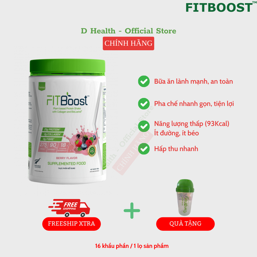 [2 Boxes] FITBOOST Protein + Collagen Supplement - Weight control meal ...
