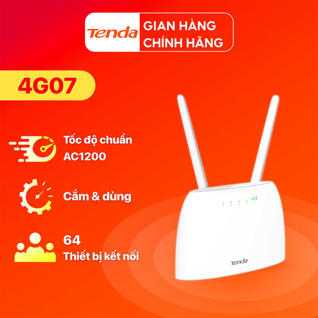 Tenda 4G07 WiFi Router AC Standard 1200Mpbs Using 4G/3G Sim for Cars ...