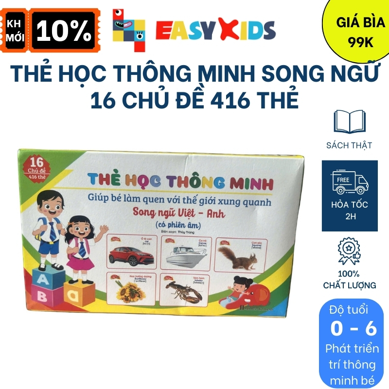 Flashcard - Smart Learning Cards 16 Topics 416 Cards (Bilingual English ...