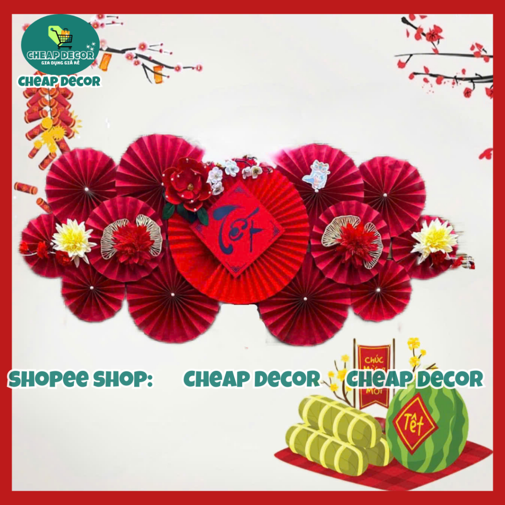 Decorative Set CNY 2025 - Decorative fan Set CNY welcome CNY 2025 ...