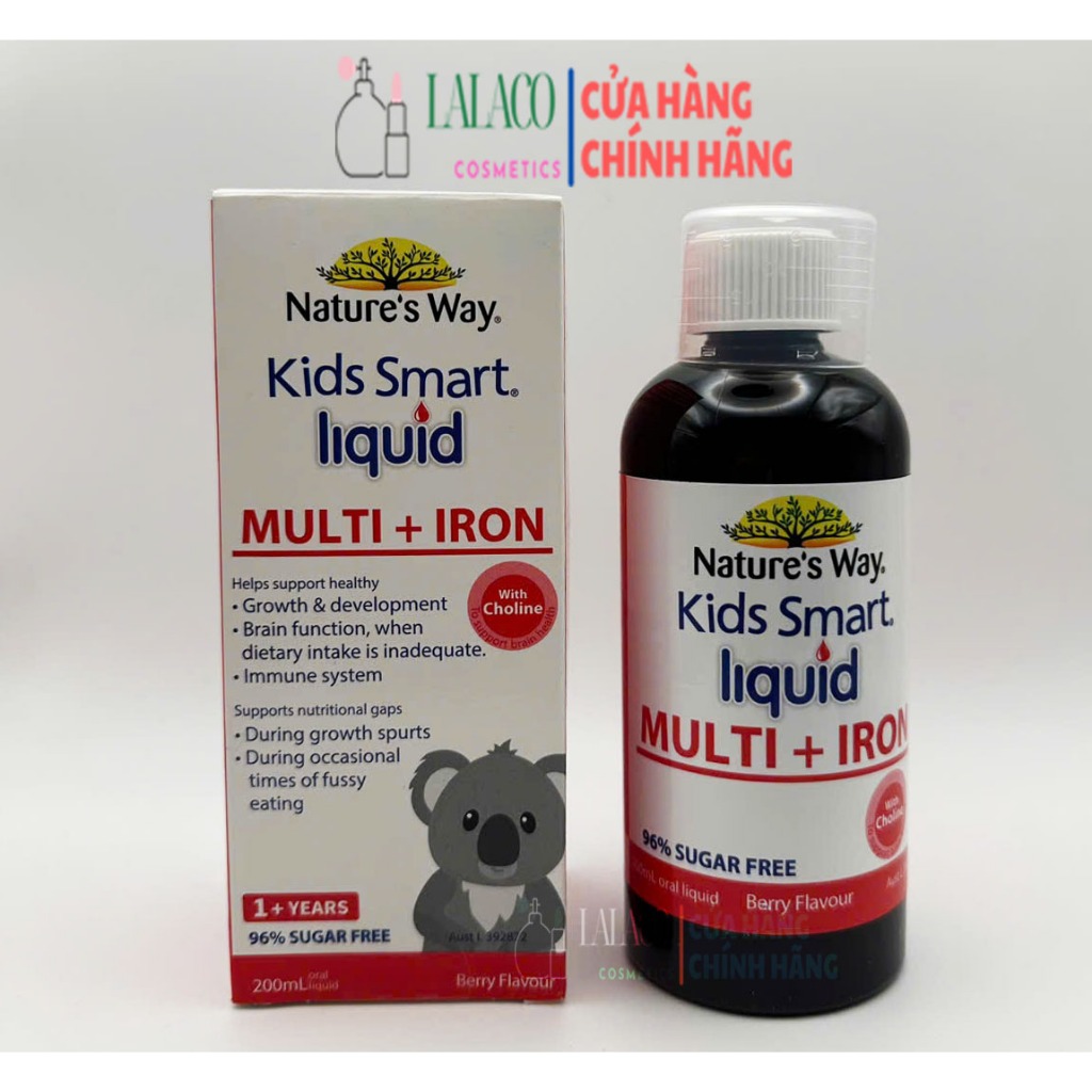 Nature's Way Kids Smart Liquid Multi + Iron Supplement Syrup for ...