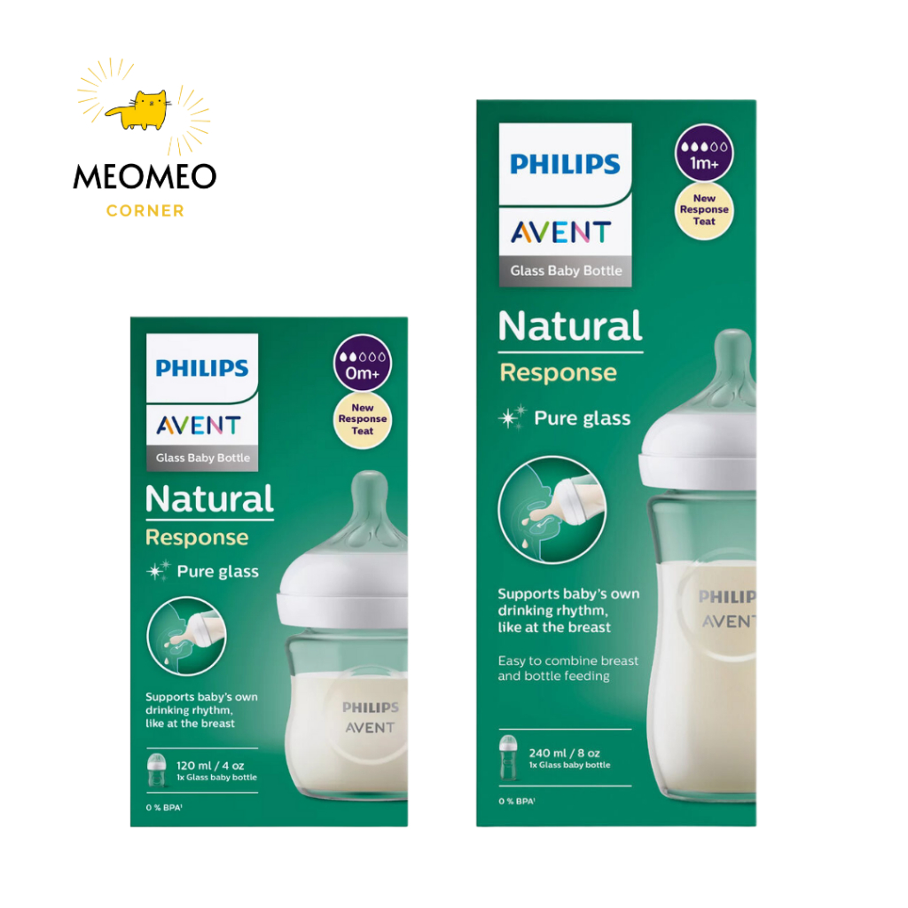 Avent Natutal glass milk bottle 120ml / 240ml | Shopee Malaysia