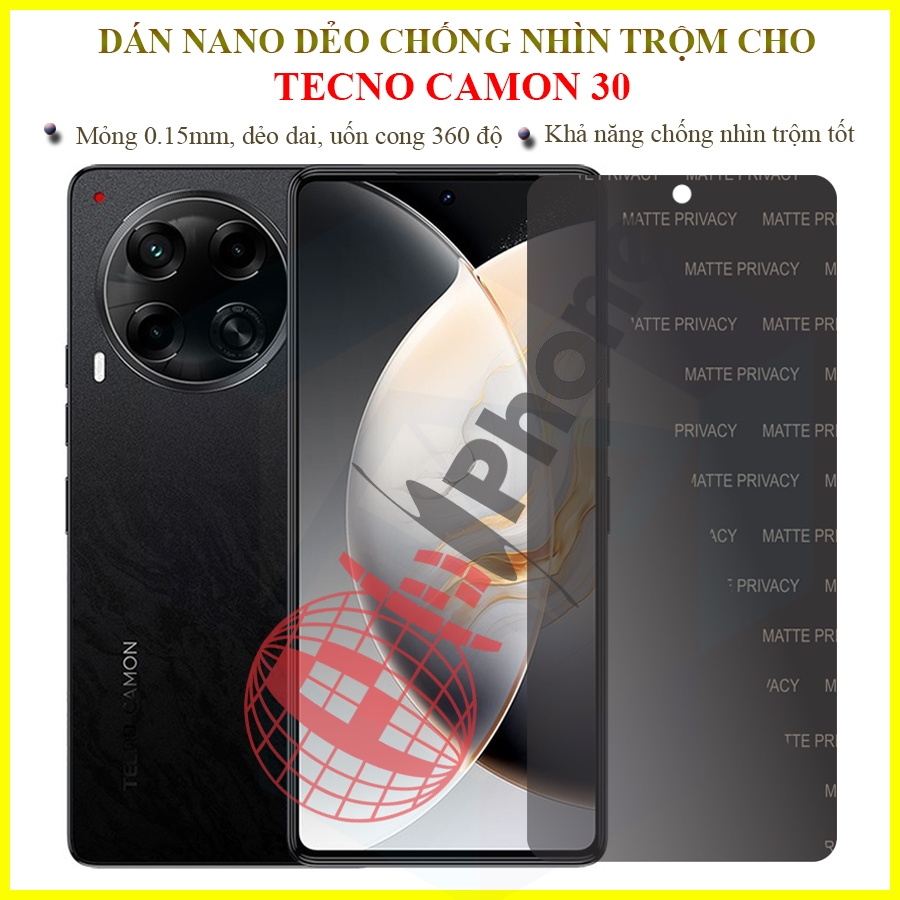 Tecno Camon 30 anti-peeping sticker - nano flexible tempered sticker ...