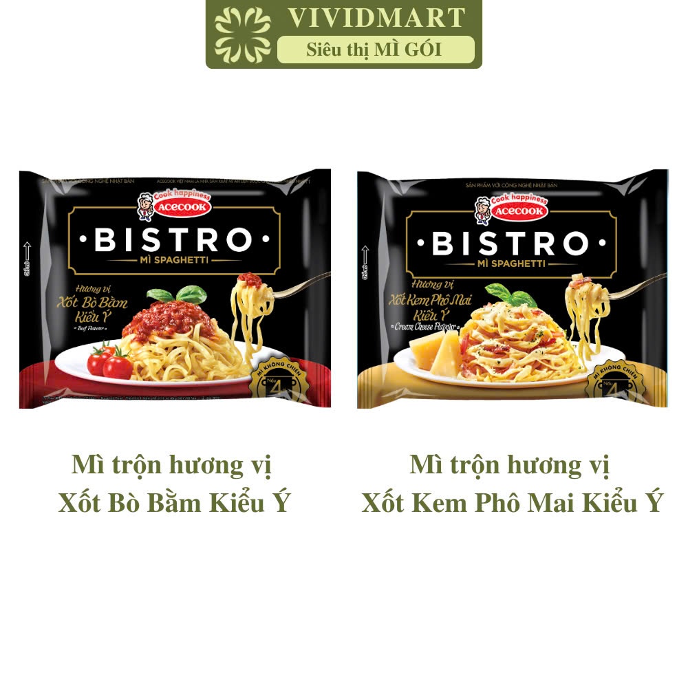 [RETAIL PACKAGE]-Acecook- Italian Bistro spaghetti 2 flavors: Cream ...
