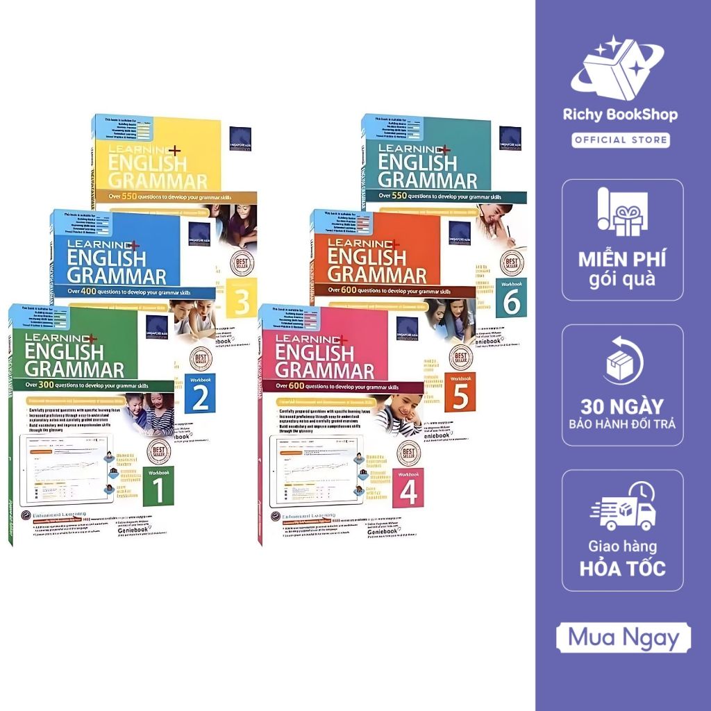 Book - Learning English grammar set of 6 imported books latest version ...