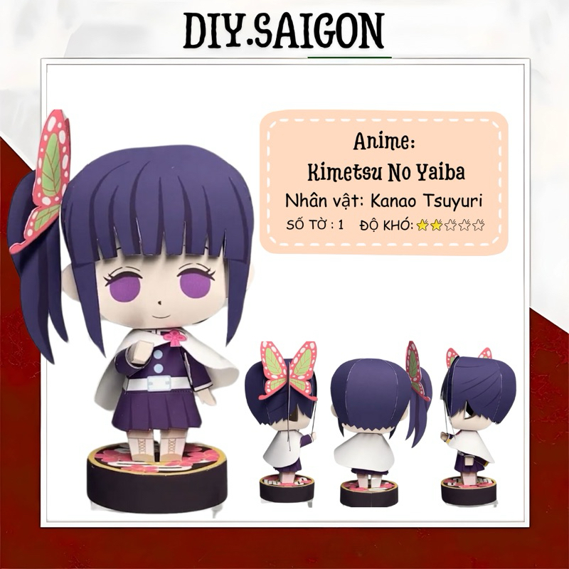 [Kimetsu No Yaiba] - Anime Chibi Kanao Tsuyuri Paper Model | Shopee ...