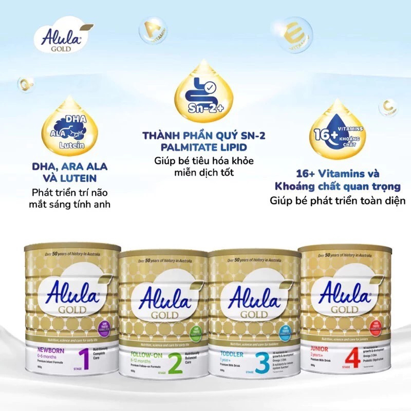 ️Formula Milk ️Alula Gold milk No. 2,3 can 900g helps your baby develop ...