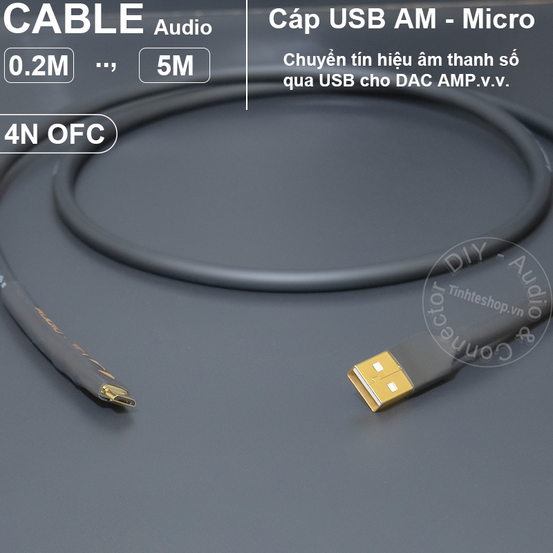 USB A to Micro USB cable for DAC AMP Chord Mojo Fiio E10K Q1 Mark II ...