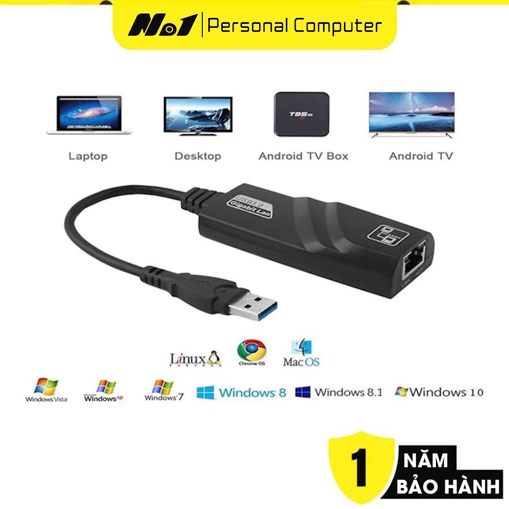 Genuine USB to LAN / Type C to LAN RJ45 Conversion Cable - No1 PC | Shopee Malaysia