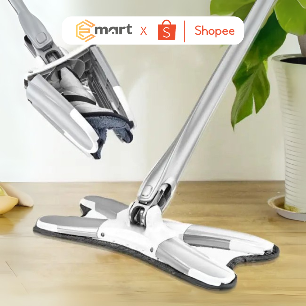 360 Degree Rotating Self-Winging X-Shaped Mop, Floor Cleaning ...