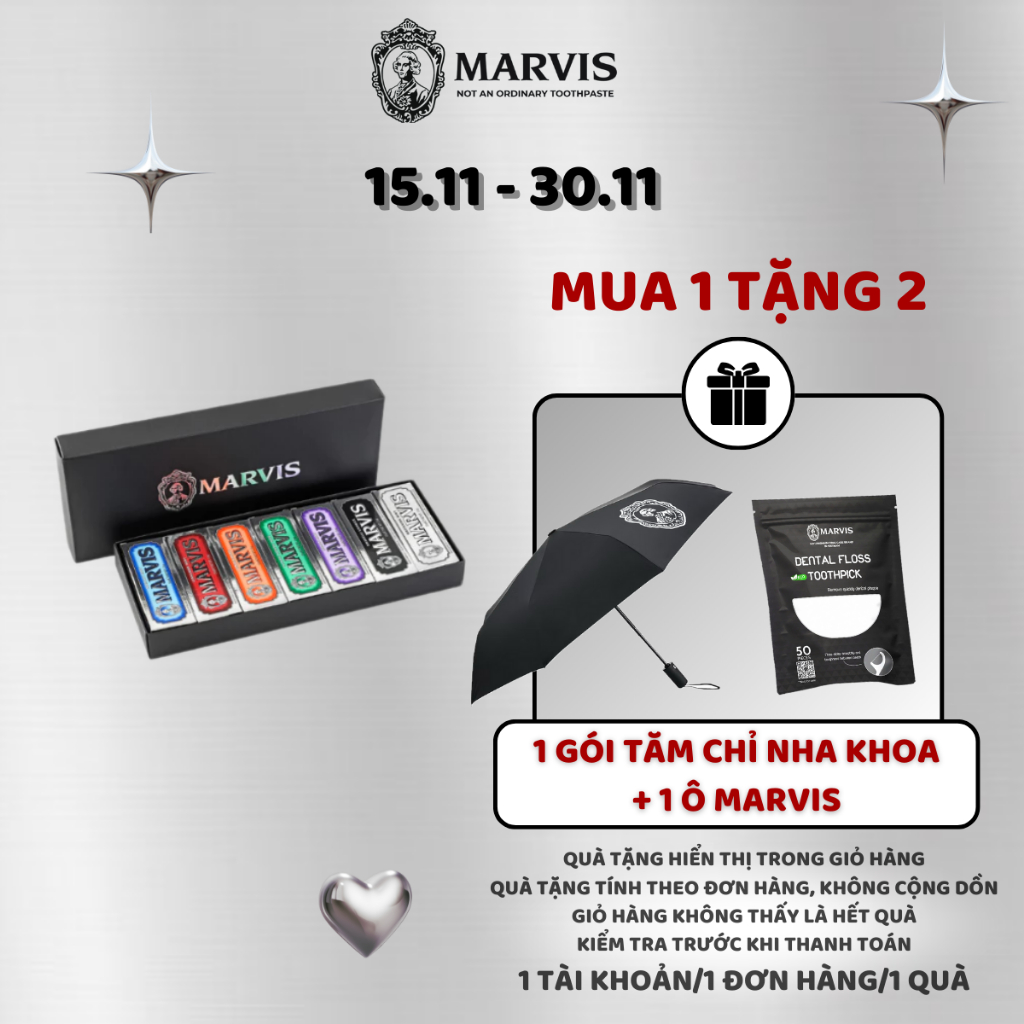 Marvis Toothpaste - Set of 7 Tubes 25ML - MARVIS 7 FLAVOURS BOX 25ML ...