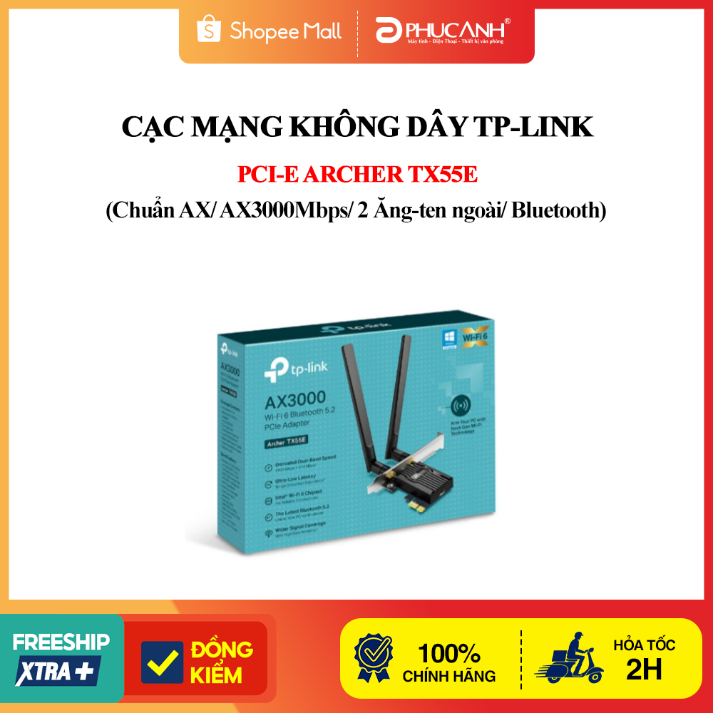 Tp-link PCI-E Archer TX55E Wireless Network Card (AX Standard ...
