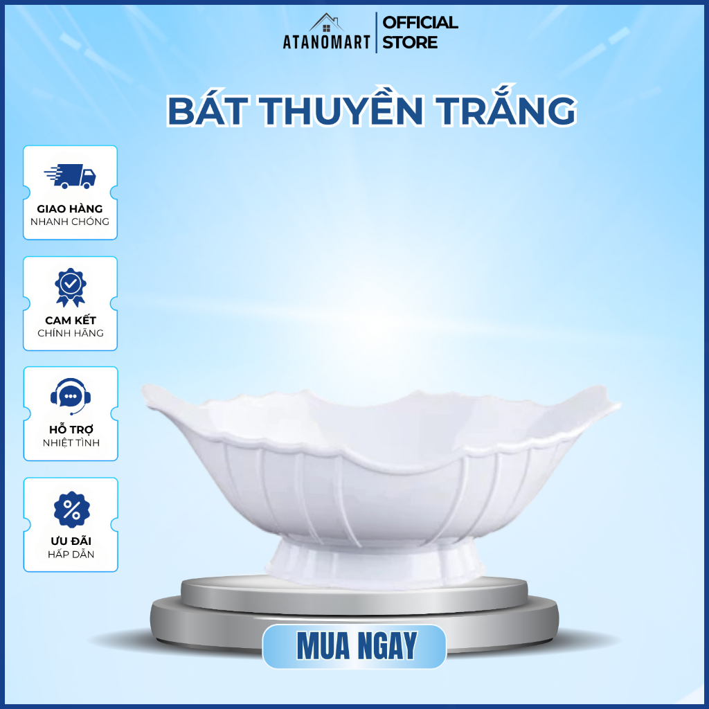 White Boat Bowl, Plastic Boat Plate for Whole Chicken Offerings ...
