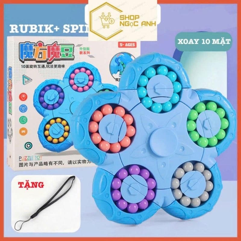5-way flower-shaped RUBIK puzzle, 10-sided magic bean variant RUBIK ...