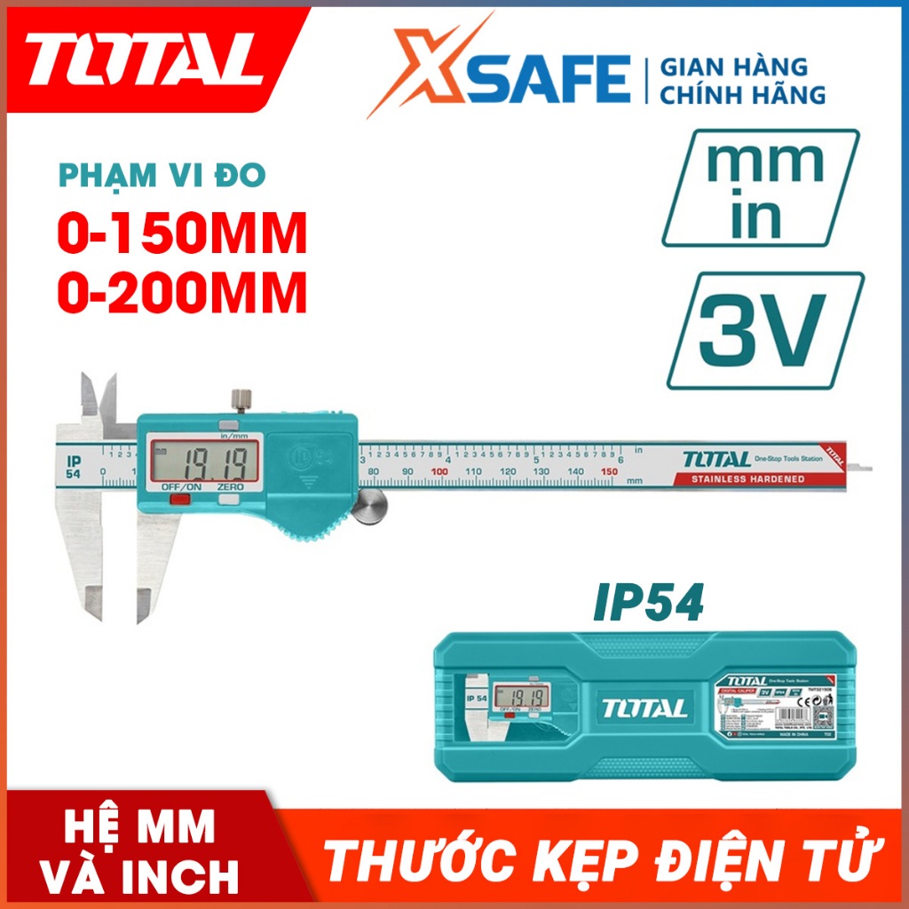 Total TMT electronic caliper321506, measuring range 150mm or 200mm ...
