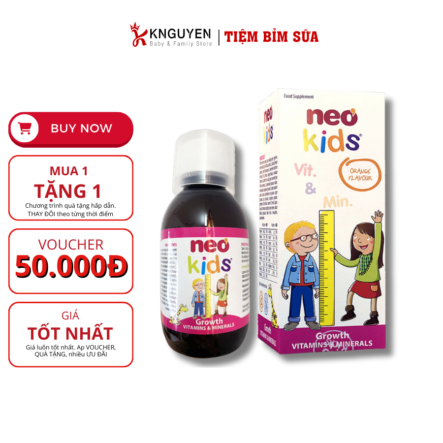 Neo Kids Growth delicious syrup - Vitamins and minerals to help your ...