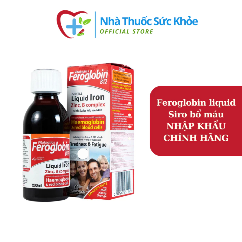 Vitabiotics FEROGLOBIN B12 Blood Supplement Syrup Provides Iron to ...