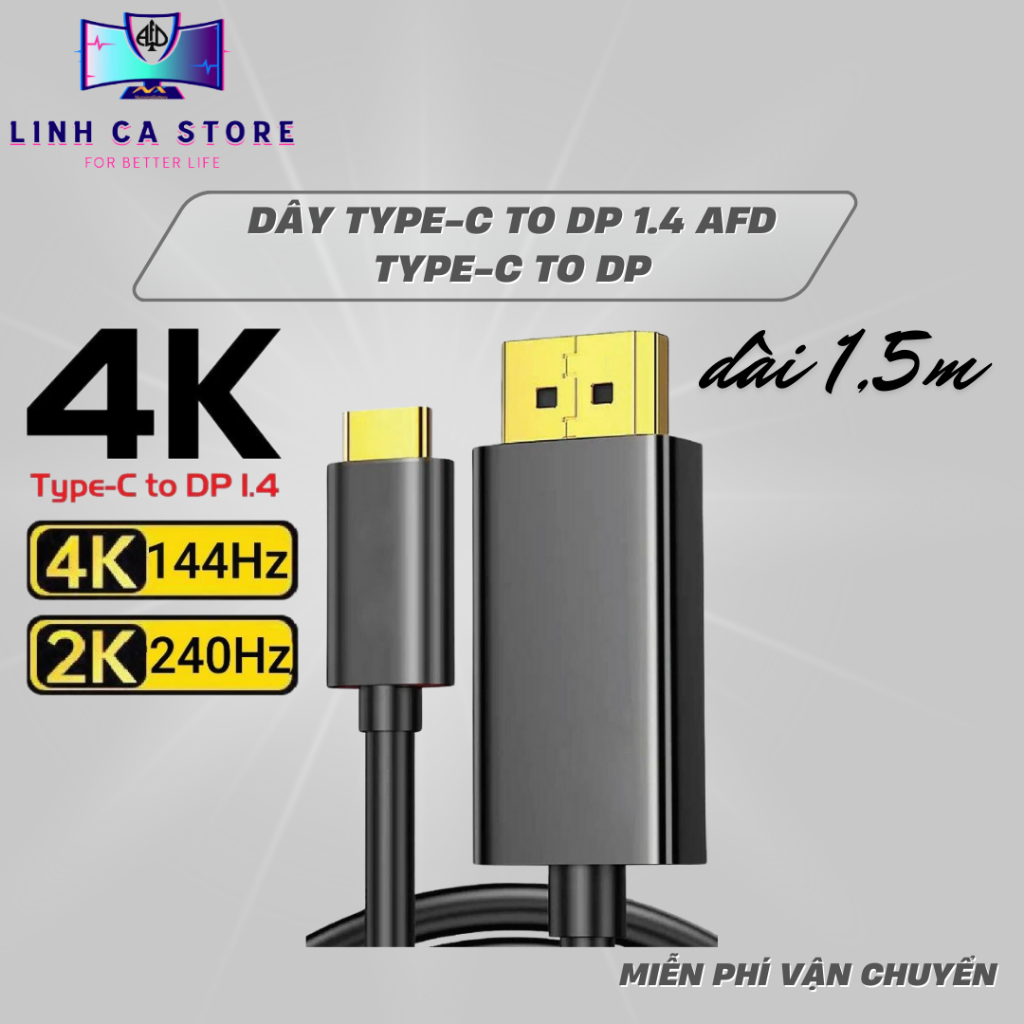 Typec To Displayport Cable - Type C To Displayport 1.4 144Hz And 240Hz ...