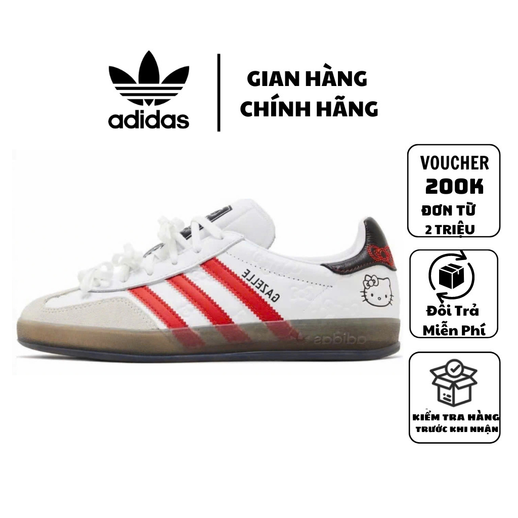 [ Genuine ] adidas x Hello Kitty Gazelle Indoor Shoes '50th anniversary ...