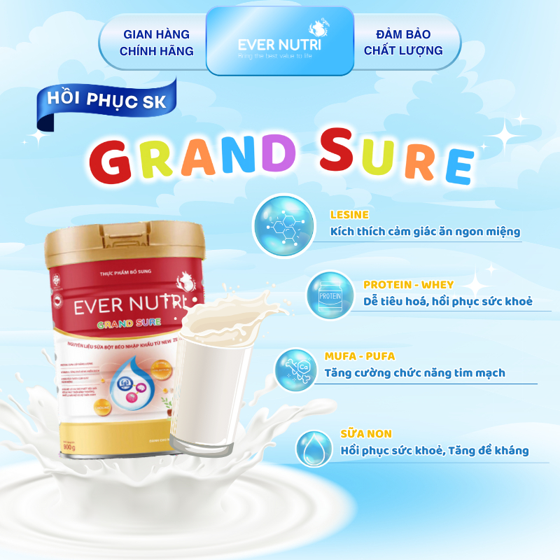 Ever NUTRI GRAND SURE POWDER MILK 900GR NUTRITIONAL MILK FORMULA FOR ...