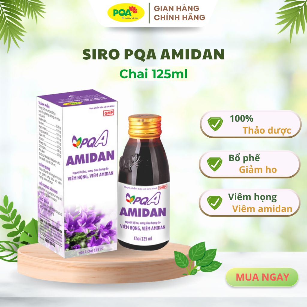 Pqa Tonsil Syrup helps nourish the lungs, supports cough relief ...