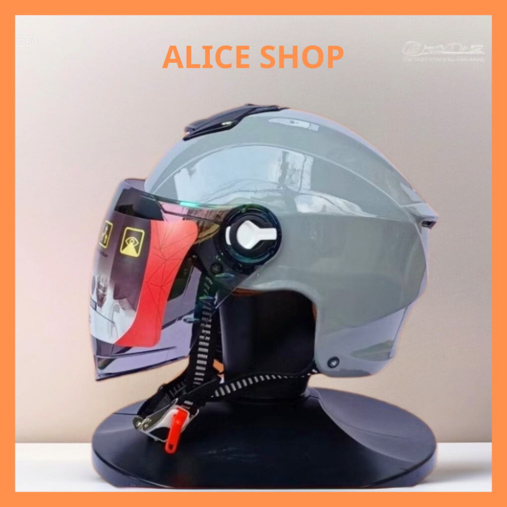 Napoli N011 Half-head Helmet with full-face visor | Shopee Malaysia