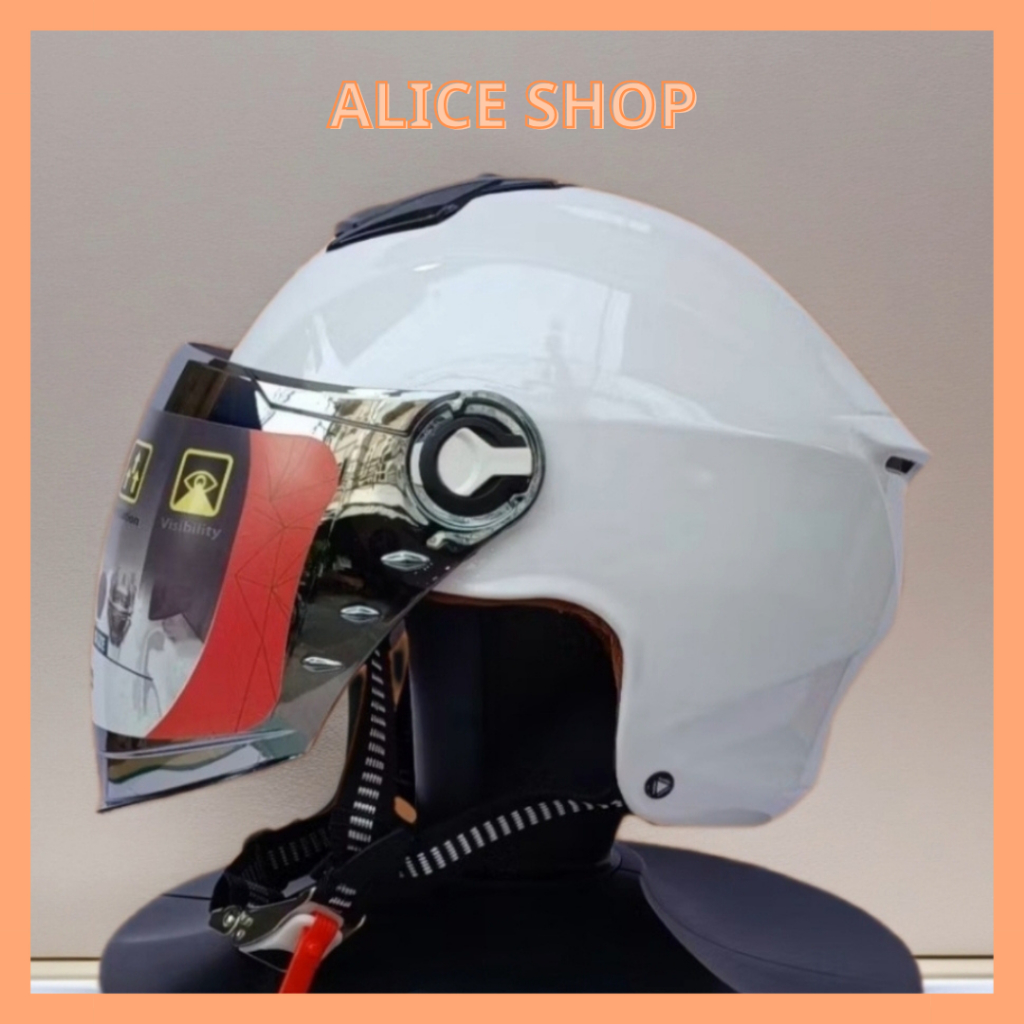 Genuine NAPOLI N011 M/ L half-head helmet with glasses | Shopee Malaysia