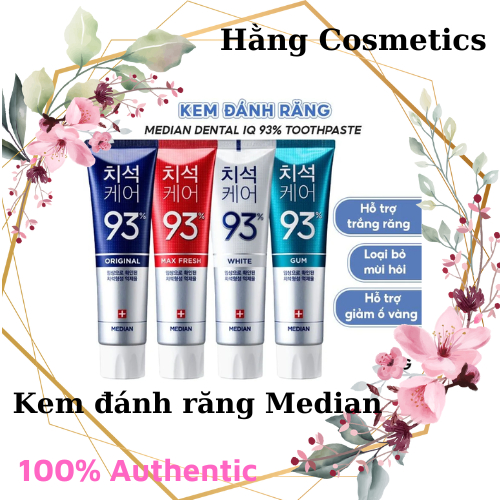 Median DENTAL IQ 93% Korean whitening toothpaste 120g white | Shopee ...