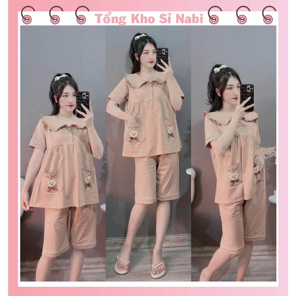 Pregnancy set - postpartum set - (Mezzanine - Embroidered Bear Head Bag) - Soft and cool Cotton ...