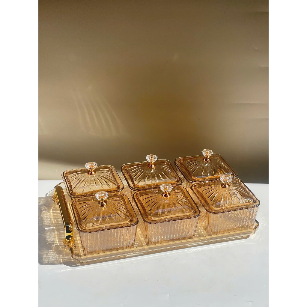 CNY Plastic jam tray with 6 compartments (SL1), tray for candies ...