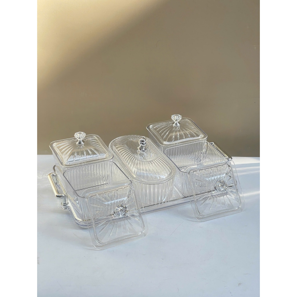 Plastic jam tray CNY 5 compartments (SL5), tray for candies, fruits ...